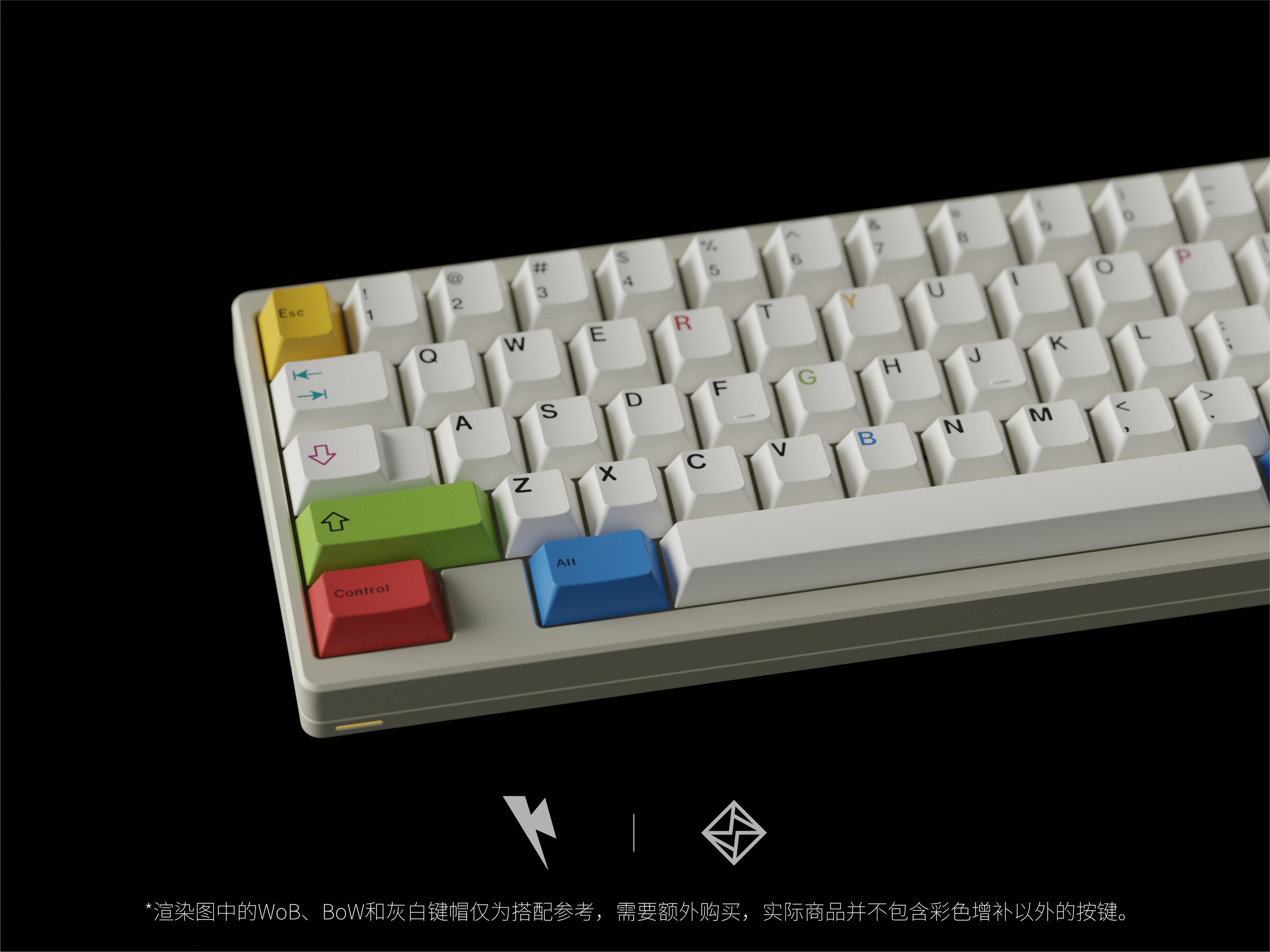 Keykobo RainBoW Doubleshot ABS Keycaps | Custom Keyboard